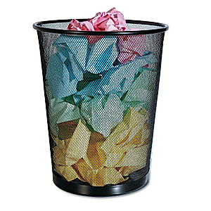 Universal One Mesh Wastebasket, 18 qt, Black, Under 5 Gallons (Universal 20008)