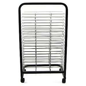 YSCMX Art Drying Rack, Mobile Classrooms Drying Rack with Wire Shelves for Works of Art Studios and Home Use, Drying& Print Racks, Black Powder Coated Finish (Size : 25-Layer)