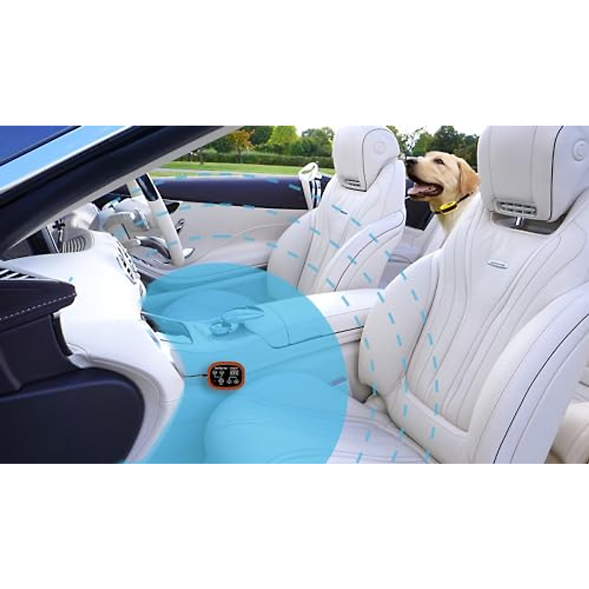 UltraCrab Indoor Pet Barrier for Home,Keeps Areas Off Limits,Dog Home Proofing, Waterproof/Rechargeable/Beep/Static Training Collar,Wireless Electric Fence,1 Dog Brown Kit