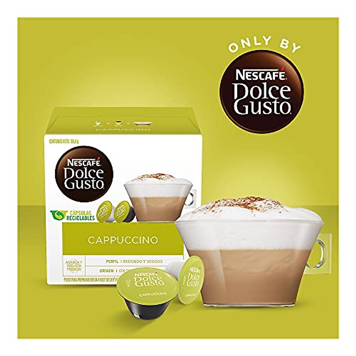 NESCAFÃƒâ€° Dolce Gusto Coffee Capsules Cappuccino, 16 Count (Pack of 3)