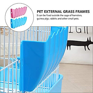 balacoo 2Pcs Bunny Hay Feeder Guinea Pig Hay Holder Less Wasted Hay Rack Manger Rabbit Food Dispenser for Small Pets Guinea Pig Rabbit Chinchilla