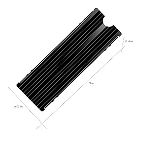 M.2 Heatsink Cooler 2280 SSD Double-Sided Heat Sink with Thermal Silicone pad for PS5/PC PCIE NVME M2 SSD(Black）)