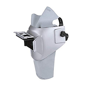 Sellstrom Lightweight, Super Tuff Nylon Shell and Rachet Headgear, Welding Helmet with 4-1/4" x 2" Sel-Snap Lift Front, Tough Thermoplastic Resin, Certified Frustration Free, Silver Coated, S29411