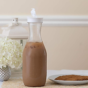 Plastic Pitcher With Lid - 50 oz Water Carafe - Juice Containers with Lids for Fridge - Plastic Milk Jug for Juice Iced Tea and Mimosa - Posh Setting