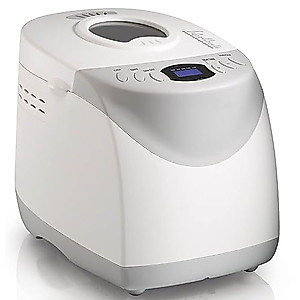 2 lb. Automatic Bread Maker, Gluten Free Setting, Various Bread Sizes, Bread Crust Selector, Light, Medium, Dark Crust Setting (White)