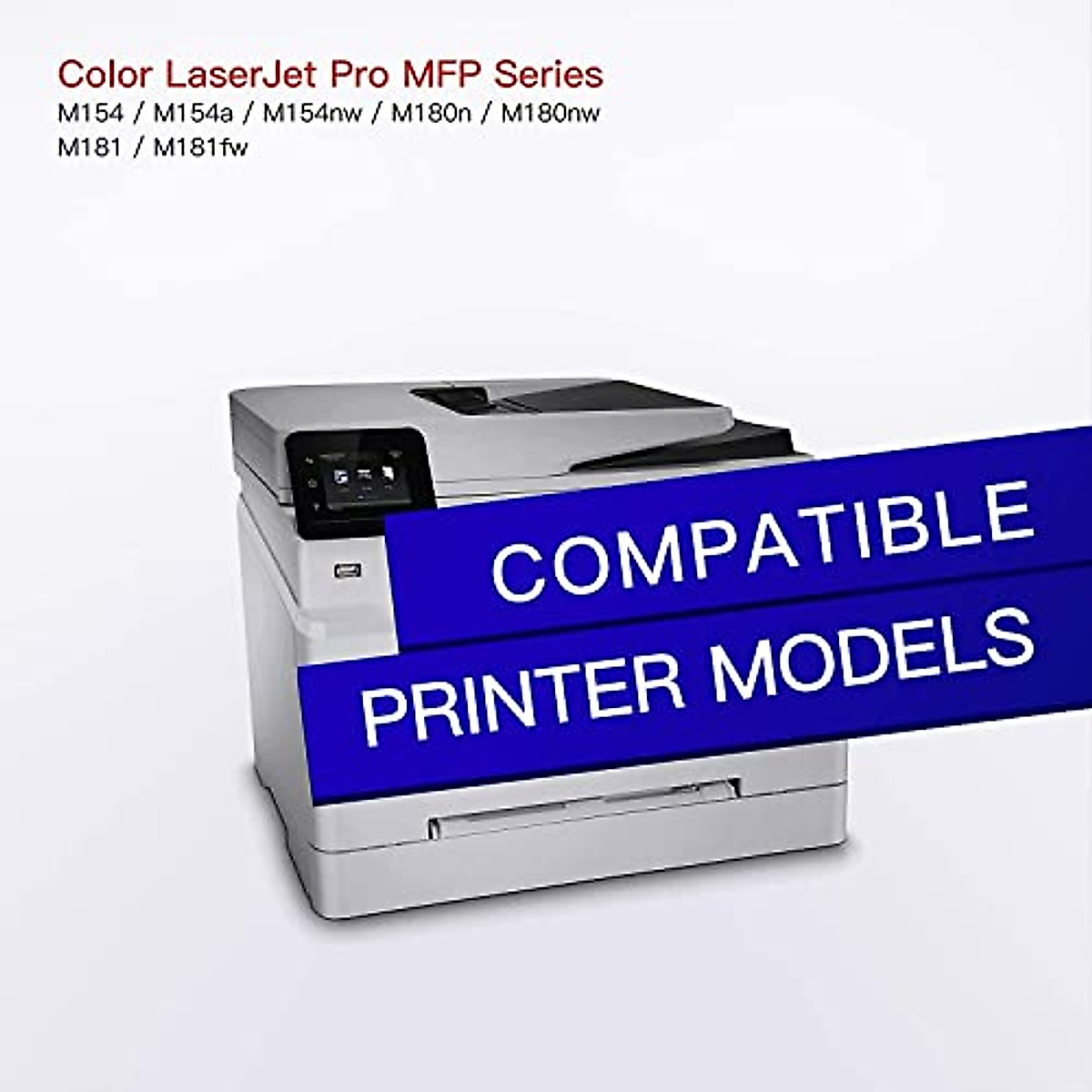 GPC Image Compatible Toner Cartridge Replacement for HP 204A 204 A CF510A CF511A CF512A CF513A to use with Color Laserjet Pro MFP M180nw M154nw M180n M154a MFP M181fw Printer (4 Pack)