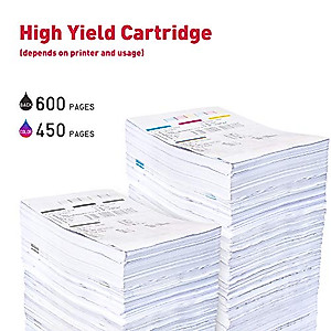 HOTCOLOR 664XL Black Remanufactured Ink Cartridge Replacement for HP 664XL Ink Cartridge for deskjet 2135 Ink 3635 (2Black, 2Pack)