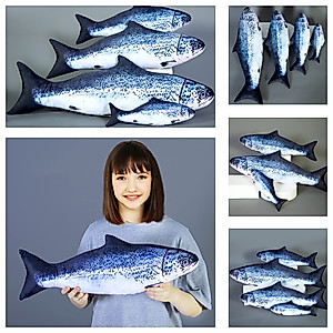 LYXIHAP Simulation Fish Plush Decorate Soft Fish Decorate Pillow Cushion Stuffed Decorate Oversized Pillow Creative Gift Home Decor