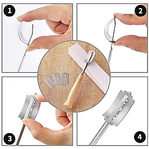Lccowot Bread Lame, Stainless Steel Bread Lame Dough Scoring Tool, Premium Sourdough Scoring Tool, Bread Scorer with 10 Razor Blades