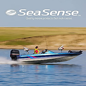 SeaSense Deluxe Power Station Battery Box - Battery Tester for Boats, Kayaks, Canoes, Pontoons & Fishing Vessels - Includes 12 Volt Accessory Socket, Fits Group 24 or 27 Size Batteries (Not Included), Small, Black