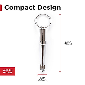 KeySmart CorkSmart - 2-in-1 Keychain Wine Opener and Bottle Opener, the Ultimate Dual Bottle Opener and Wine Bottle Opener Corkscrew Keychain Accessory