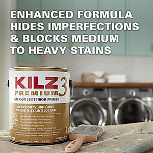 KILZ 3 Premium Primer, Interior/Exterior, 5 Gallon
