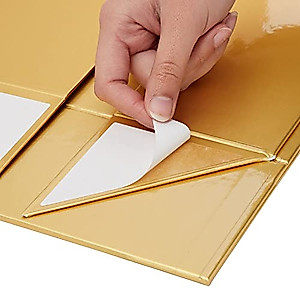 Stockroom Plus 6 Pack Magnetic Gift Boxes with Lids, 9.5 x 7 x 4 Inches for Birthday, Wedding, Groomsman and Bridesmaid Proposal Box (Gold)