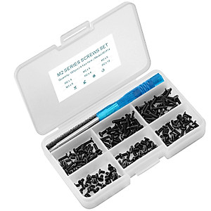 180Pcs M2.0 Series Laptop Screws Notebook Screws Set Kit for Laptop Notebook and SSD HDD DVD-RW, M2 x 3mm/4mm/5mm/6mm/8mm/10mm,6 Size Item