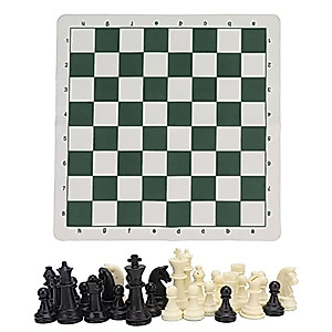 Hidyliu Chess Game Set Roll Up Chess Set Pu Imitation Leather Chess Set with Carrying Bag, Games Home Decoration Kids Games Board Games for Family Travel