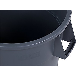 CFS 34105523 Bronco Round Waste Container Only, 55 Gallon, Gray