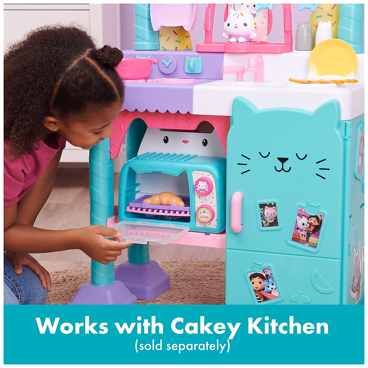 Gabby’s Dollhouse, Bakey with Cakey Oven, Kitchen Toy with Lights and Sounds, Toy Kitchen Accessories and Play Food, Kids Toys for Ages 3 and up