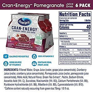 Ocean Spray® Cran-Energy™ Cranberry Pomegranate Juice Drinks, 10 Fl Oz Bottles, 6 Count (Pack of 1)
