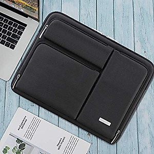 Lacdo 360° Protective Laptop Sleeve Case for 15.6 Inch Acer Aspire 5, E 15, Predator Helios 300, Flagship/ASUS VivoBook 15 / Dell Inspiron 15 / Lenovo Ideapad 330 / Pavilion 15, Computer Bag, Black