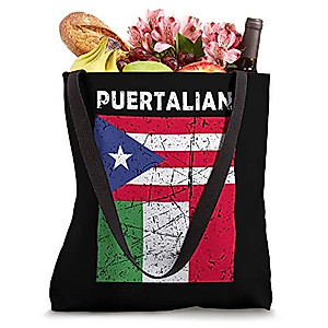 Funny Puerto Rican And Italian Flag Design - Puertalian Tote Bag