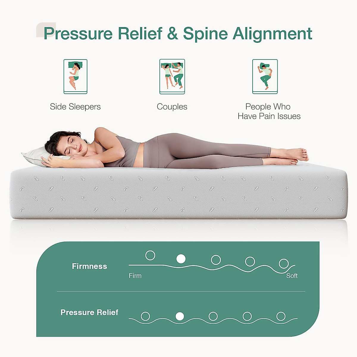 Novilla Queen Mattress, 12 Inch Queen Memory Foam Mattress for Supportive & Pressure Relief, Removable Washable Mattress Cover,CertiPUR-US Certified Mattress Queen, Firm