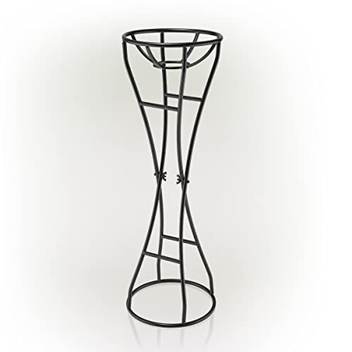 Alpine Corporation 24" Tall Indoor/Outdoor Metal Gazing Globe Display Stand, Black