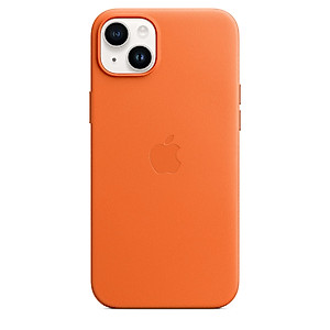 Apple iPhone 14 Plus Leather Case with MagSafe - Orange