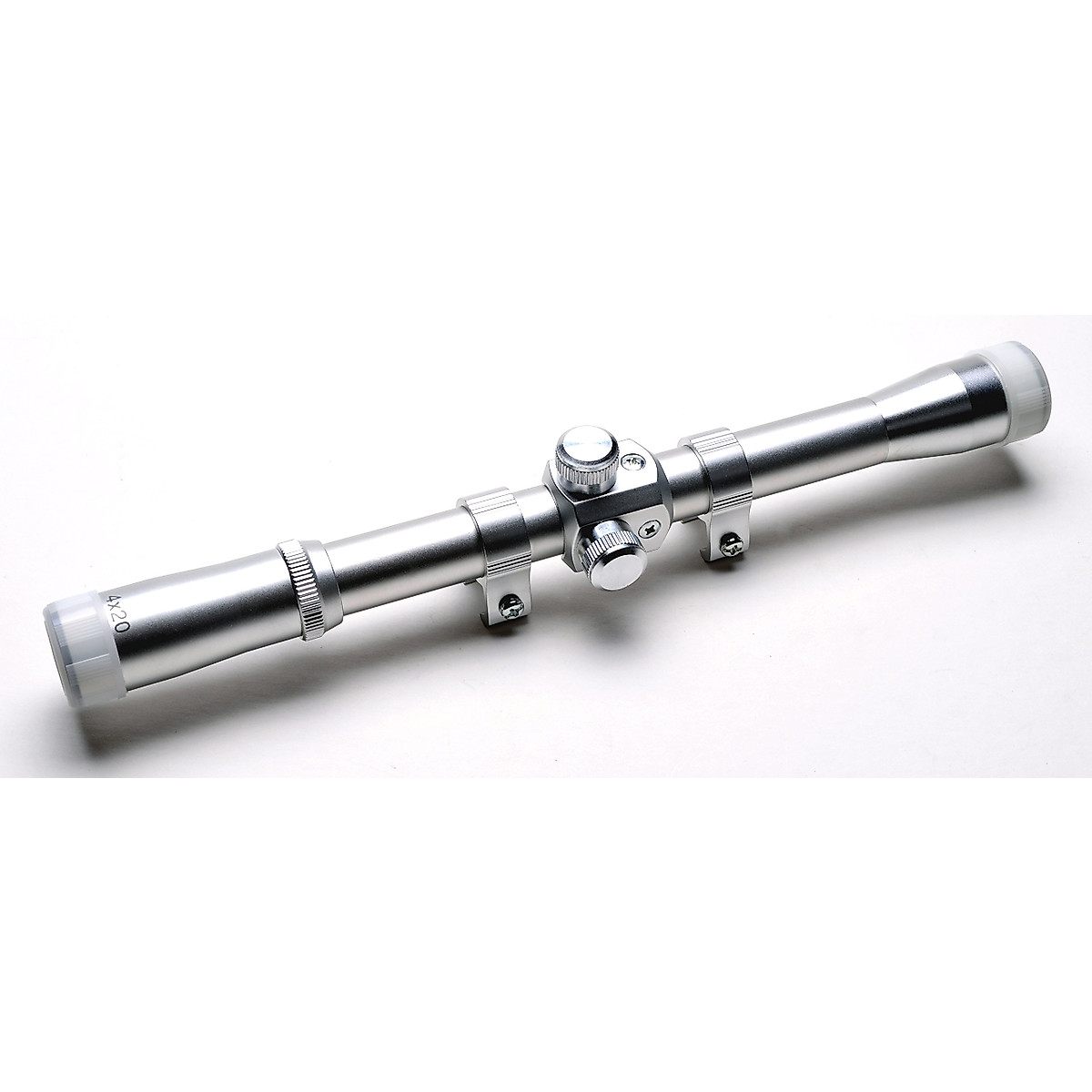 Hammers Rimfire 22 Rifle Scope 4X20 with Dovetail Ring Brushed Silver Chrome Finish