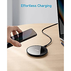 Anker 315 Wireless Charger (Pad), 10W Max Fast Charging, Compatible with iPhone 14/13 Series, Samsung S22, AirPods, Samsung Buds, Google Buds, and More (Wall Charger Not Included)