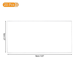 uxcell 20Pcs Clear Acrylic Place Cards for Table Setting Rectangle Acrylic Blanks Name Cards Wedding Seating Cards 3.5" x 2"