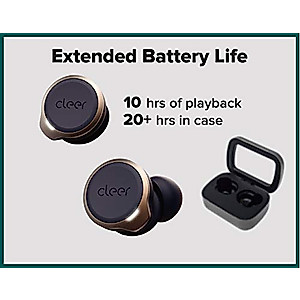 Cleer Audio, Ally Plus, True Wireless Hybrid Noise Cancelling Earbuds with 30 Hour Battery, Water Resistant, Music & Calls (Navy)