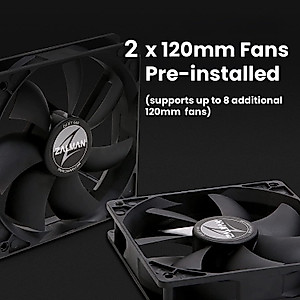 Zalman S4 Mid-Tower ATX PC Case, 2 x 120mm Fans Included, Acrylic Tinted Side Panel, ATX/mATX/Mini-ITX Support