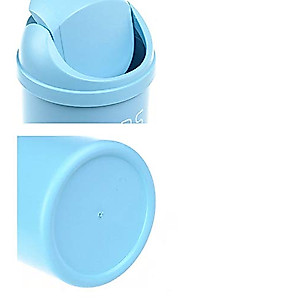 WOIWO 1 PCS Creative Desktop Trash Can Small Household Living Room Shake Lid Garbage Can Mini Kitchen Countertop with Lid Paper Basket （Color Random Send）