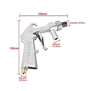 YaeKoo Sandblaster Kit Air Siphon Feed Gun Nozzle Rust Remove Abrasive with 4Pcs Ceramic Nozzle Tips for Sandblast Cabinets