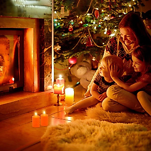 4 Packs Dripless Orange Pillar Candles 2x3 Inch Unscented 24 Hour Fall Harvest Cylinder Candles for Thanksgiving Day Dinner Tables, Wedding, Party, Home Decor