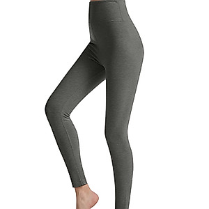 Winnerlion Women's Sherpa Fleece Lined Leggings Winter High Waist Fit Thick Fleece Warm Knee Pads Trousers Pants (Gray, M)