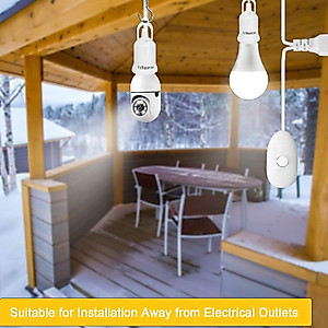 Lybuorze 23 ft Extension Hanging Lantern Pendant Light Lamp Cord Cable, Plug in Hanging Lamp Cord Kit with On Off Switch and E26 E27 Socket, Hanging Light Socket with Cord for Bedroom Garage Farmhouse