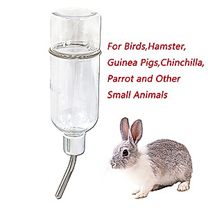 Semetall 180ml/6oz Hanging Automatic Water Feeder for Birds,Hamster,Guinea Pigs,Chinchilla,Parrot and Other Small Animals