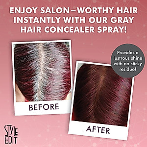 Root Touch Up Spray for Auburn Red Hair by Style Edit | Gray Hair Coverage and Temporary Auburn Red Hair Dye | 0.75 oz. Travel Size