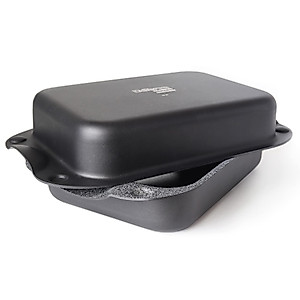 DaTerra Cucina Covered Roaster - With Natural Nonstick Ceramic Coating, Safe For StoveTop and Oven Use
