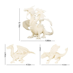Dragon Toys DIY Painting Dragon Kit,Arts and Craft Set for Kids Age 8-12,Dragon Games Making Kit,Decorate and Drawing 3D Art Supplies Toys for Children Gifts Ideas for Girls 10-12(3 Dinosaurs)