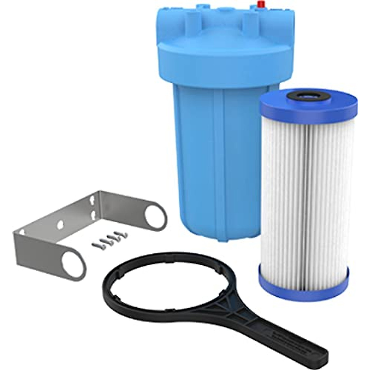 Pentair OMNIFilter BF7 Water Filtration System, 10" Basic Whole House Heavy Duty Filtration System, Includes 10" Blue Heavy Duty Housing, RS6 Sediment Reduction Cartridge and All Tools, 3 Piece Set