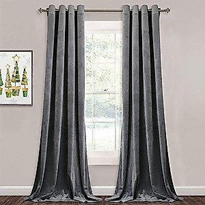 StangH Extra Long Velvet Curtains & Top Bottom Grommet Outdoor Curtains