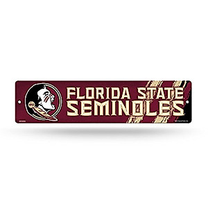 Rico Industries NCAA Florida State Seminoles 16-Inch Plastic Street Sign Décor