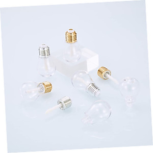 FRCOLOR 20 Pcs Light Bulb Clear Lip Oil Lipgloss Clear Liquid Lipstick Tubes Lipgloss Tubes Bulk Lip Gloss Base Travel Containers for Liquids Plastic Lip Gloss Bottles Lip Gloss Tube Mini