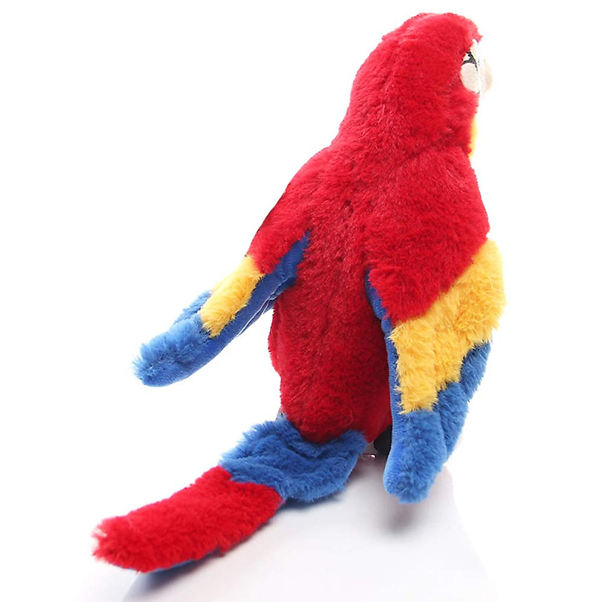Levenkeness Macaw Parrot Plush, Red Bird Stuffed Animal Plush Toy Doll Gifts for Kids 9.8"