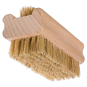 Redecker Natural Pig Bristle Nail Brush with Untreated Beechwood Handle, 3-3/4-Inches