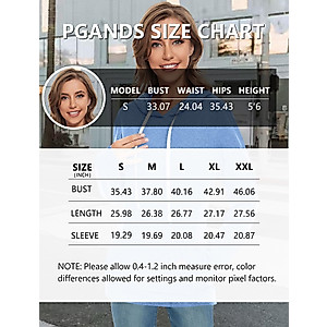 PGANDS Women's Casual Long Sleeve Drawstring Hoodies Sweatshirt Cute Loose Lightweight Soft Pullover Tops with Pocket Peach-pink