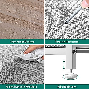 YITAHOME 10 Drawer Dresser - Fabric Storage Tower, Organizer Unit for Bedroom, Living Room, Hallway, Closets & Nursery - Sturdy Steel Frame, Wooden Top & Easy Pull Fabric Bins (Light Grey)