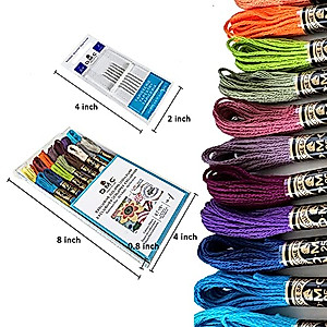 DMC Embroidery Floss, DMC Embroidery Thread Pack,Exclusive Colors,Kit Bundle with Cross Stitch Hand Embroidery Needles Size 24.Premium Supplies for Embroidery String,Yarn Set,DMC Cross Stitch Threads